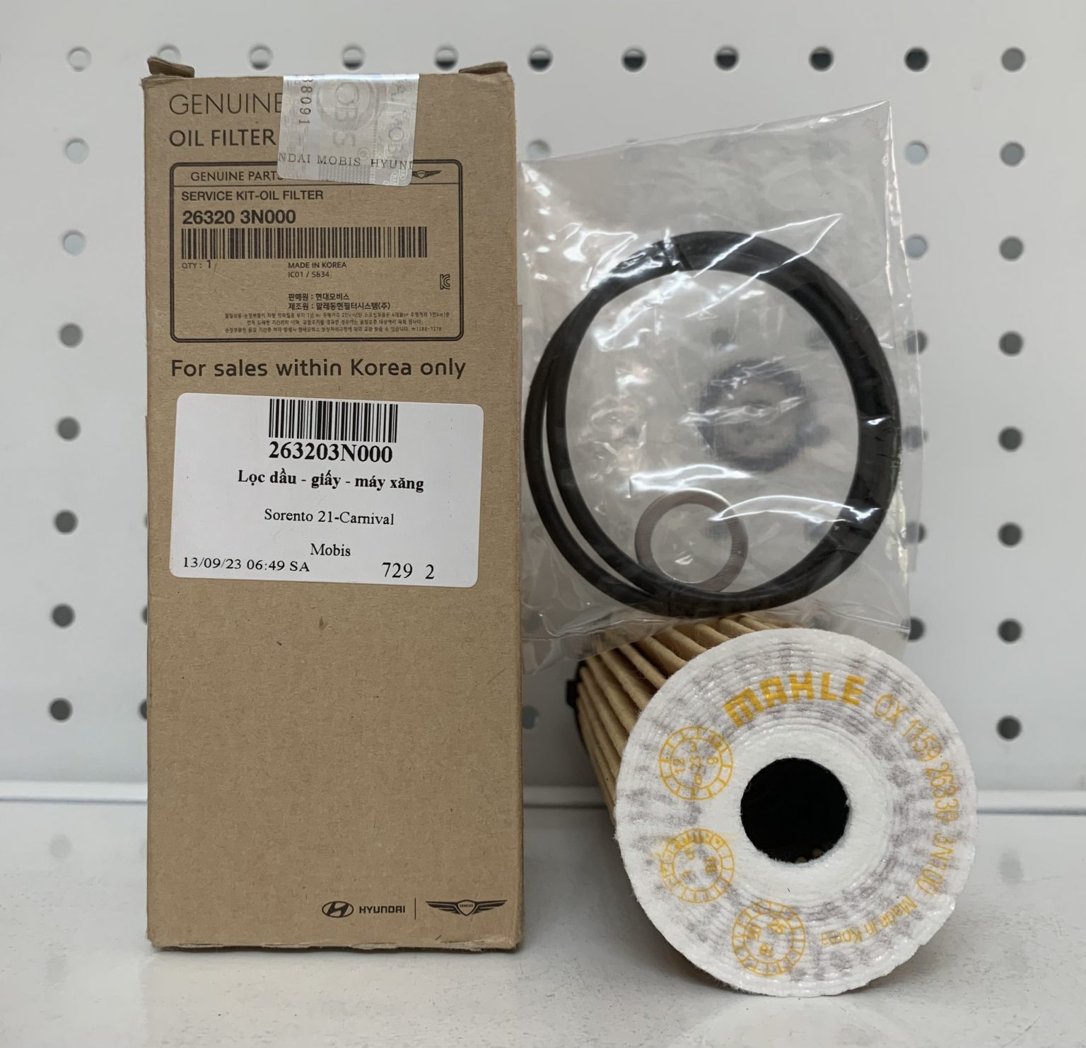 LỌC NHỚT CHÍNH HÃNG MOBIS 26320-3N000 CHO KIA CARNIVAL 3.5 V6 XĂNG 2021 ...